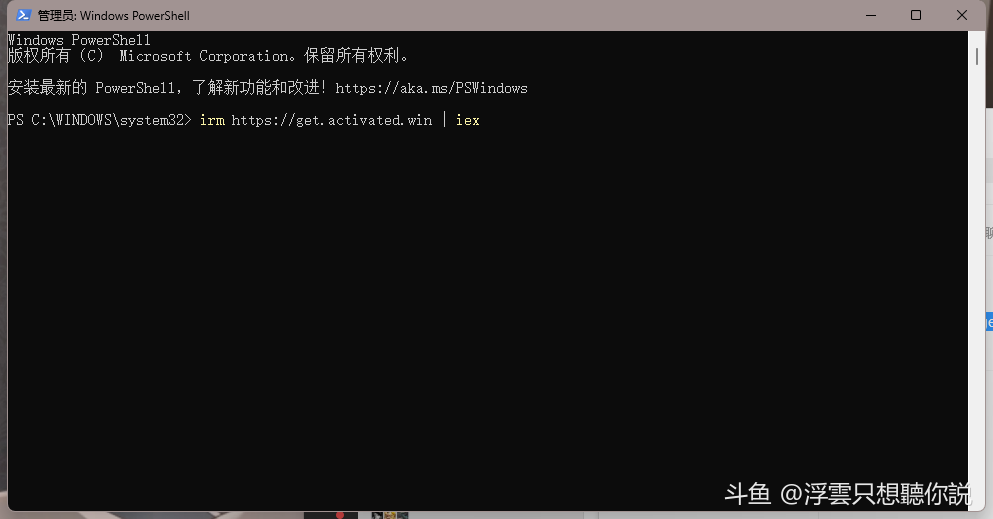irm https://get.activated.win | iex 洛宝试试我这个 用_斗鱼鱼吧